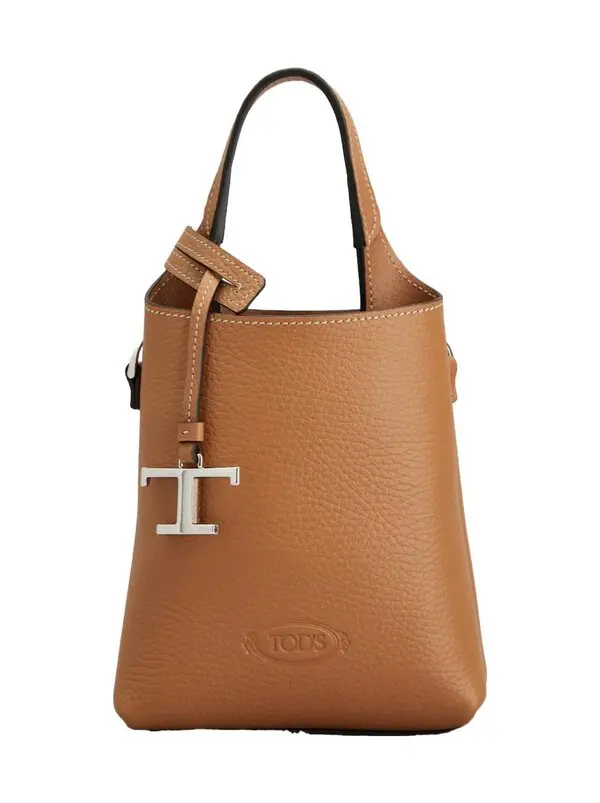 TOD'S T-timeless Pendant Detailed Micro Tote Bag - Brown