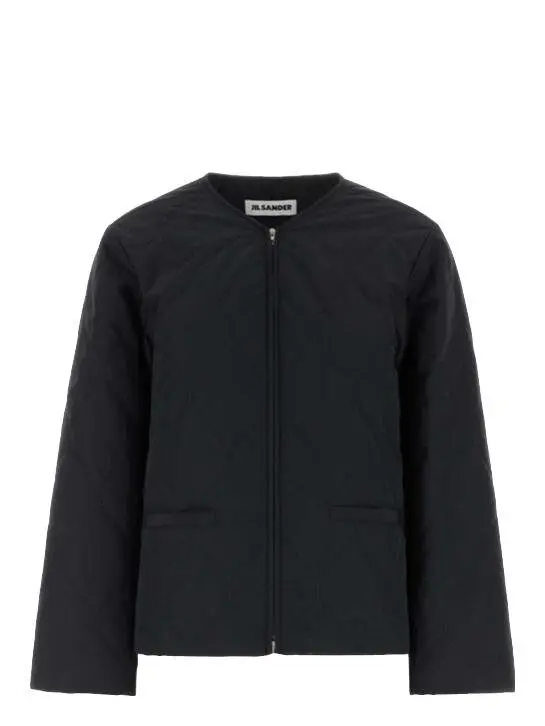 JIL SANDER Quilted Zip-up Jacket - Black