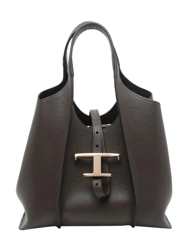 TOD'S Mini T-timeless Leather Tote Bag - Black