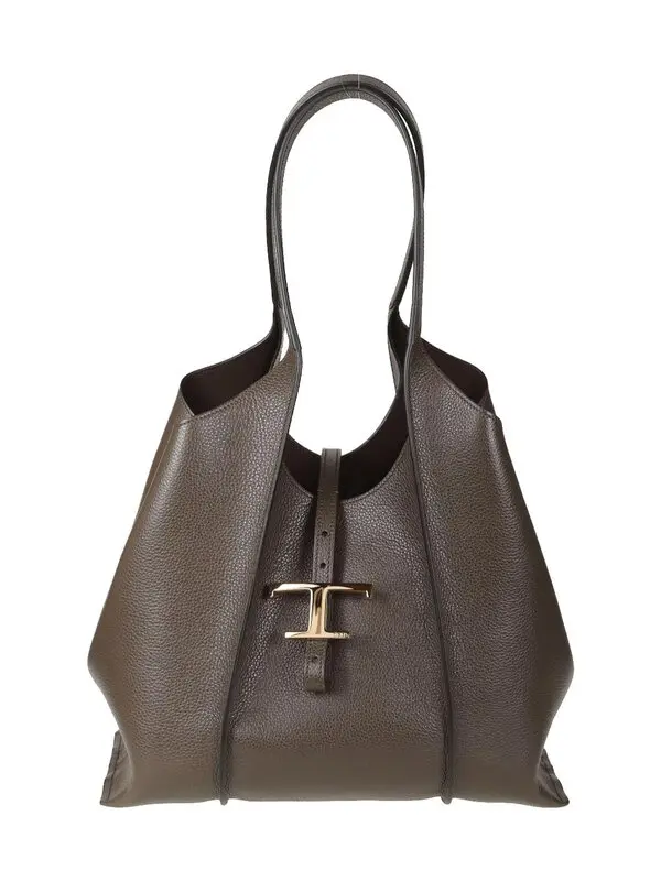 TOD'S Charm Accent Shoulder Bag - Black