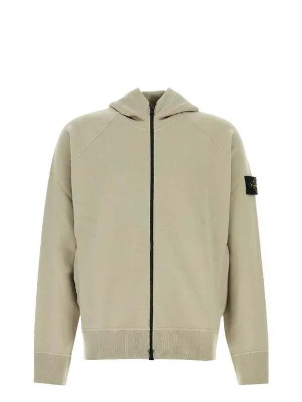 Stone Island Long-sleeve Hooded Sweatshirt - Sand