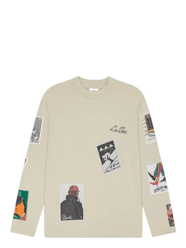LES DEUX Stamp-print Long-sleeve T-shirt - No