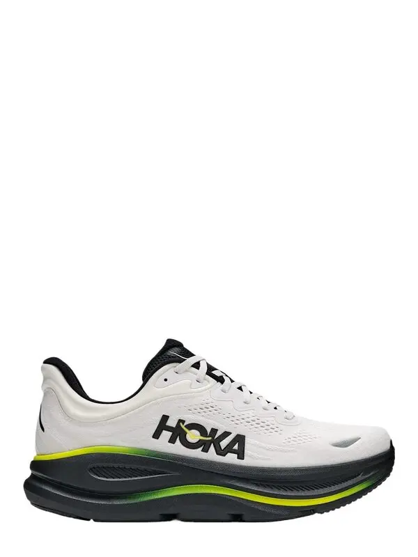 Hoka One One Bondi 9 Cushioned Running Shoes - White/black
