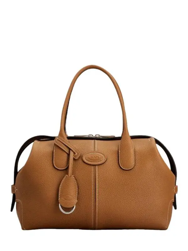TOD'S Logo Embossed Tote Bag - Brown