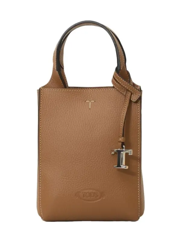 TOD'S Timeless Charm Leather Tote Bag - Brown