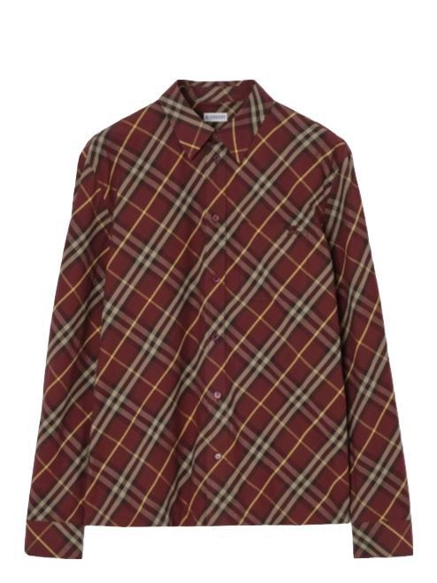 Burberry Classic Fit Check Cotton Shirt - Vineyard Red