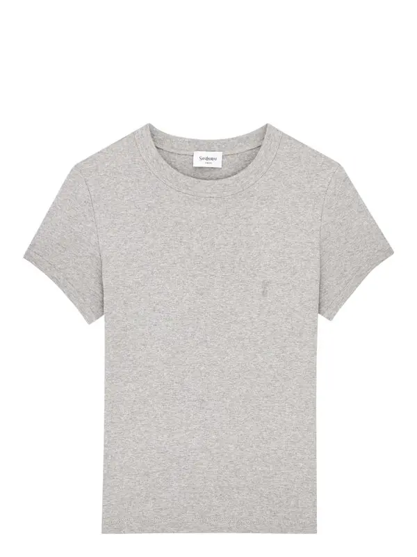 Saint Laurent Cassandre Embroidered T-shirt - No