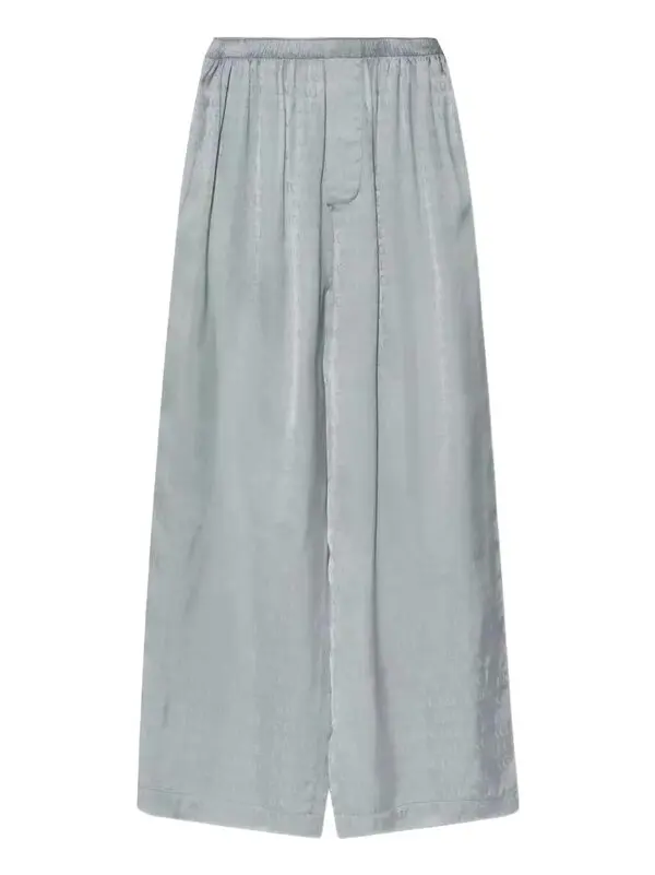 Balenciaga Grey Logo-print Trousers - Blue