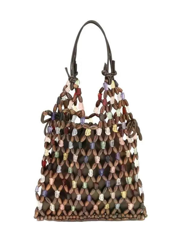 Staud Beaded Mini Bag - Brown