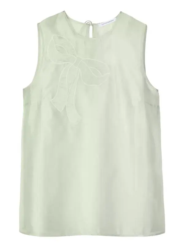 Cecilie Bahnsen Alba Sleeveless Organza Blouse - Green