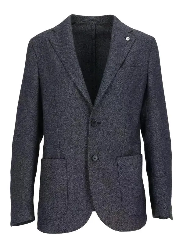L.B.M. 1911 Single-breasted Notched-lapels Blazer - Grey