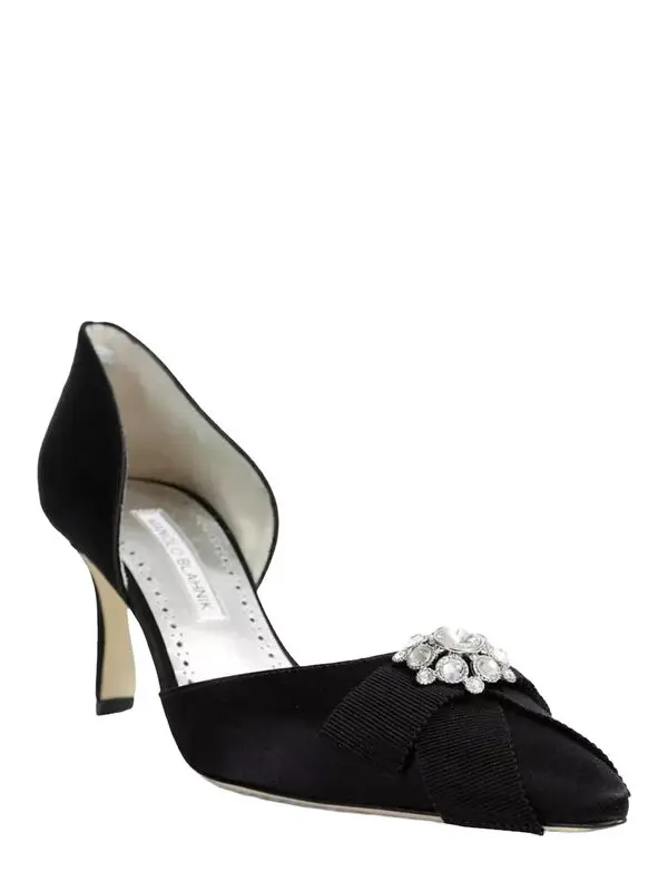 Manolo Blahnik Apidososa" Crystal-embellished Pumps - Black