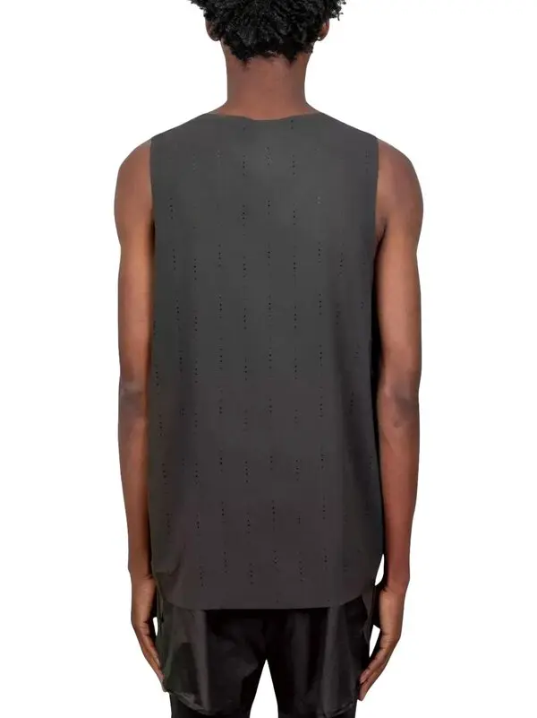 On X Post Archive Faction Perforated Logo Vest - Grey
