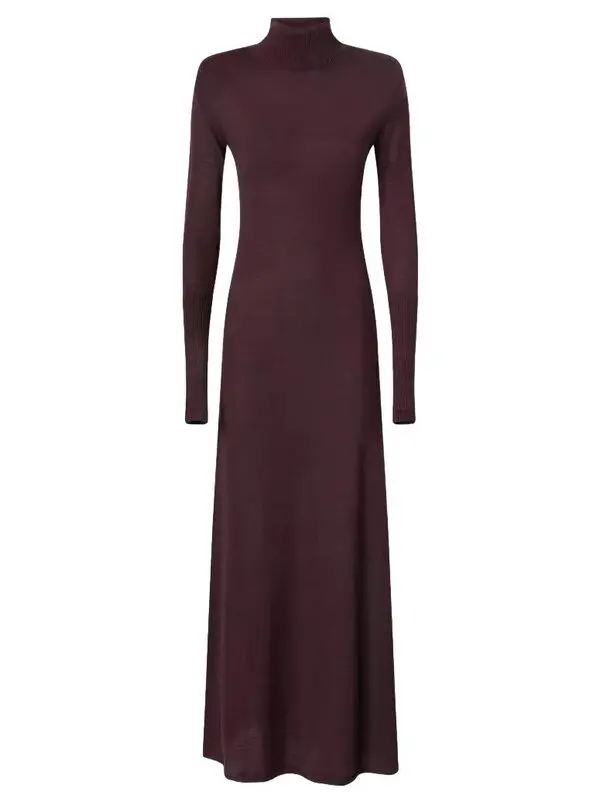 Pinko Turtleneck Maxi Dress - Purple