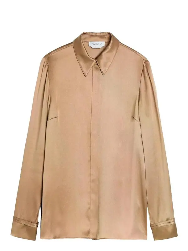 Gabriela Hearst Cruz Satin Shirt - Neutrals