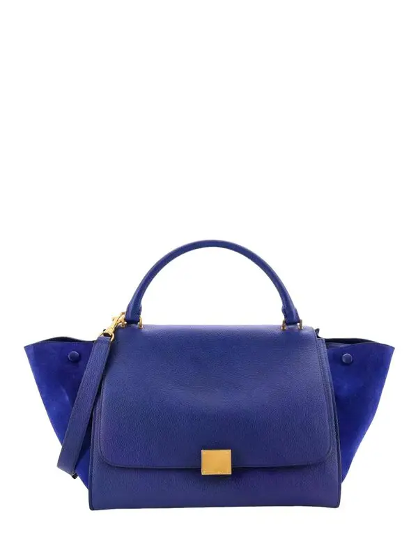 Celine Medium Trapeze Satchel Bag - Blue
