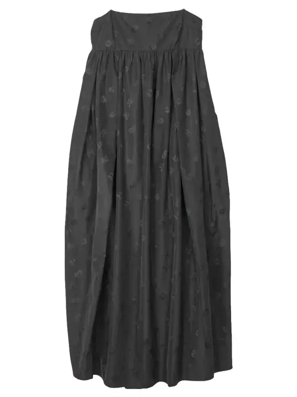 Cecilie Bahnsen Vilma Floral-jacquard A-line Midi Dress - Black