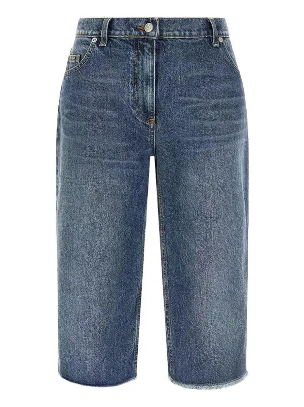Magda Butrym Low-waisted Frayed Jeans - Blue