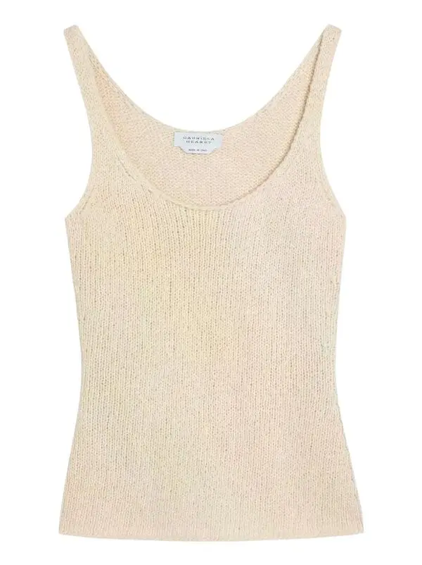 Gabriela Hearst Galena Chunky Knit Scoop Neck Top - Neutrals