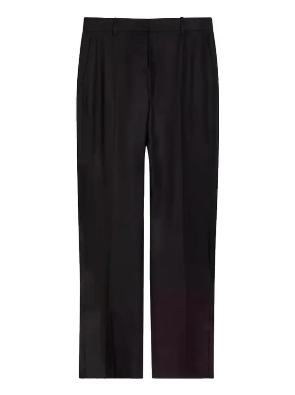 HEIRLOME Petula Tailored Trousers With Pleated Waistband - Black