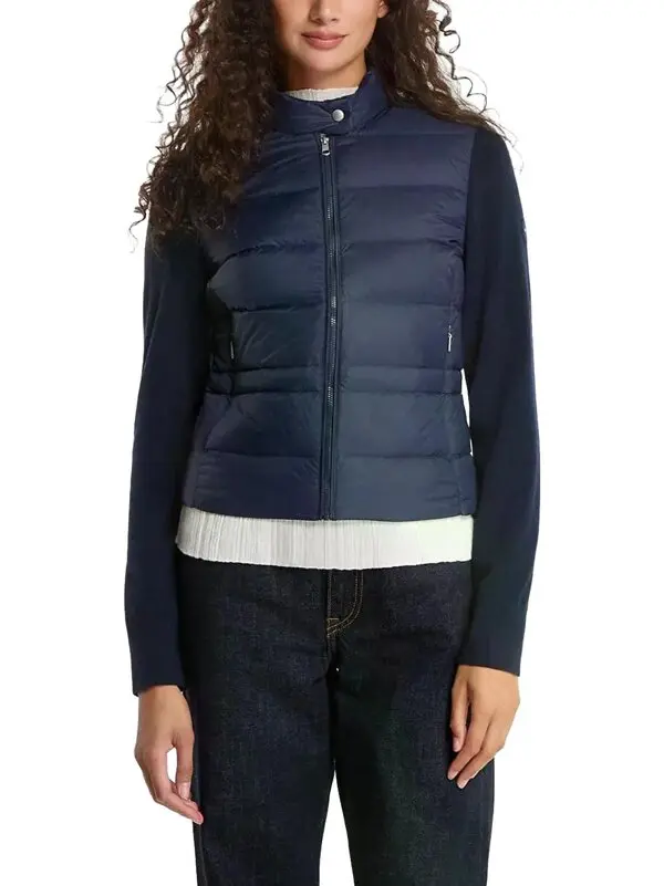 Tommy Hilfiger Quilted Knit-sleeve Jacket - Blue