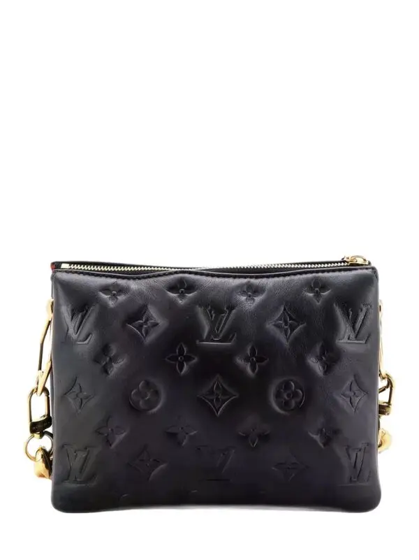 LOUIS VUITTON Coussin Bb Monogram Embossed Lambskin Crossbody Bag - Black