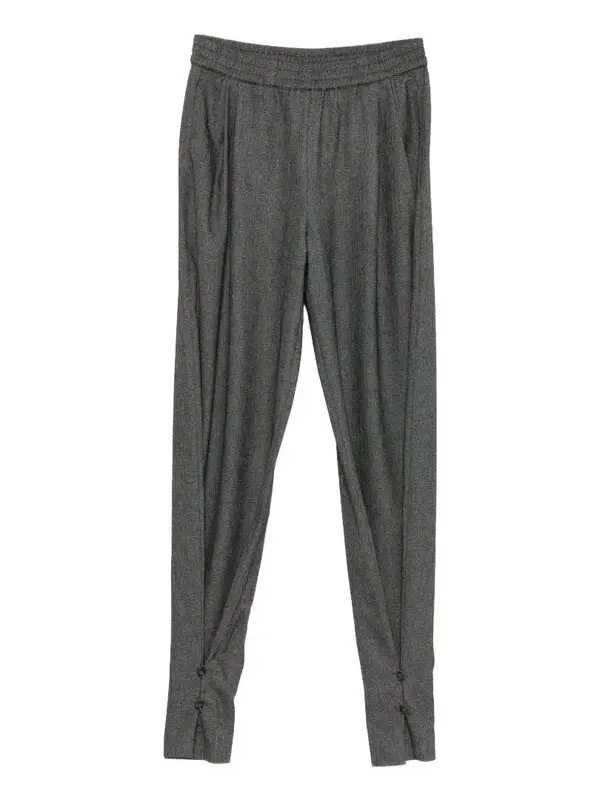 Andamane Buttoned-cuff Elasticated-waist Trousers - Grey