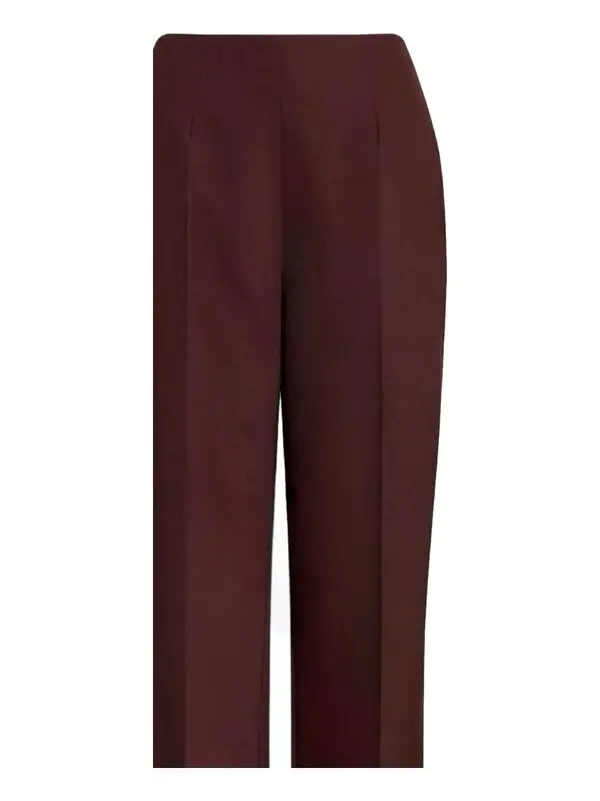 Alberta Ferretti Burgundy Pressed Crease Straight Leg Trousers - Red