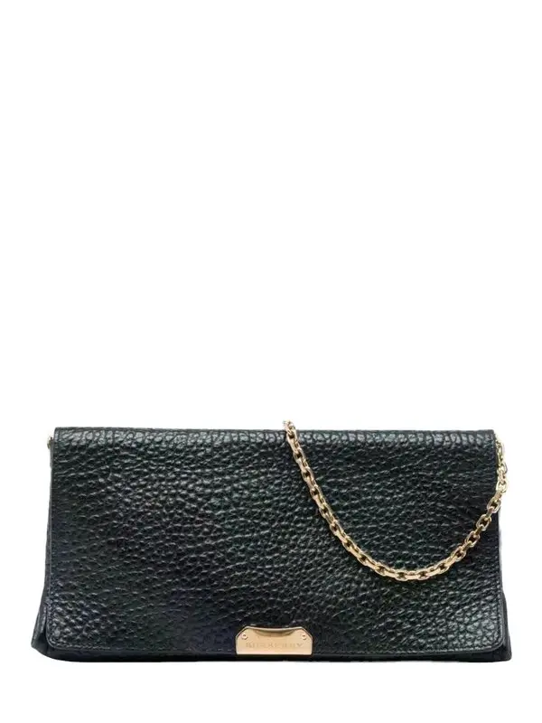Burberry Medium Grained Calfskin Mildenhall Crossbody Bag - Black