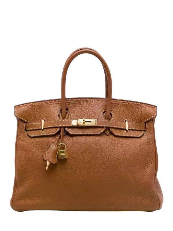 Hermès 35cm Togo Leather Birkin Rotonde Handbag - Brown
