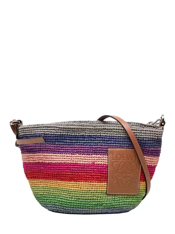 Loewe Raffia Pochette Crossbody Bag - Multicolour