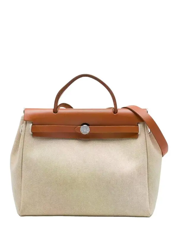 Hermès Toile Herbag Pm Satchel - Neutrals