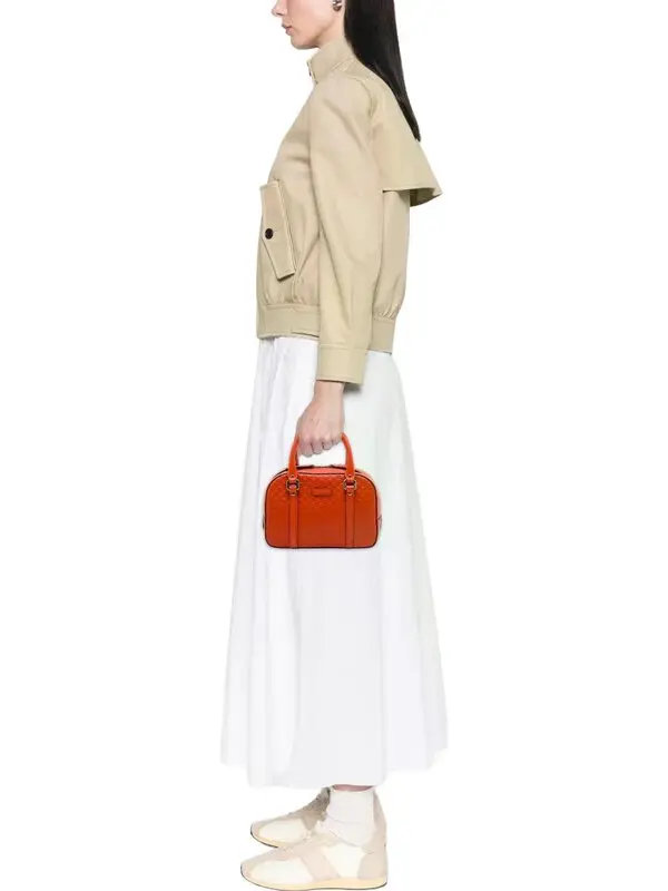 Gucci Small Microssima Bree Satchel - Orange