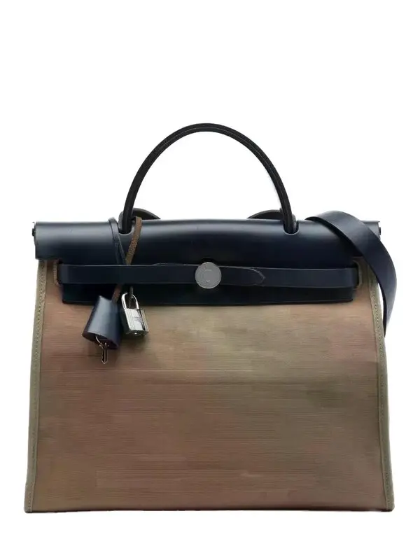 Hermès 2017 Toile Herbag Zip 31 Satchel - Brown