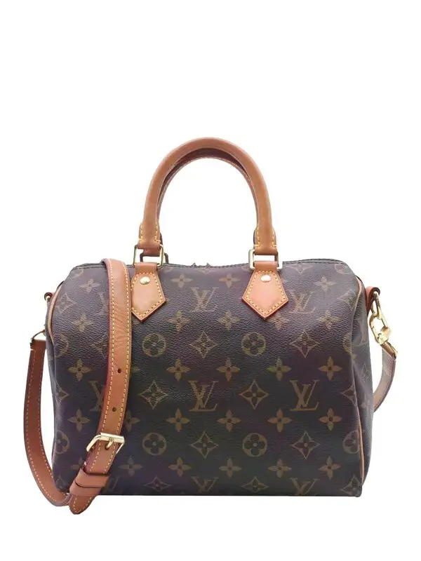 LOUIS VUITTON Monogram Speedy Bandouliere 25 Satchel - Brown