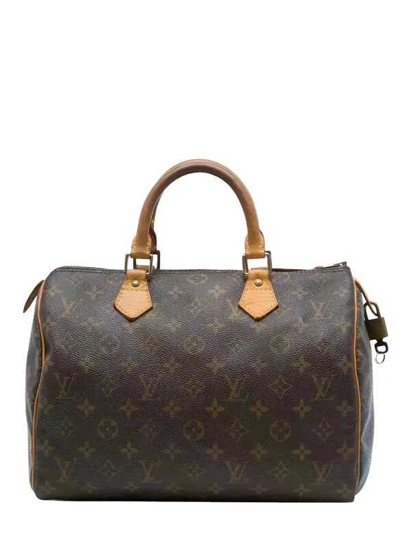 LOUIS VUITTON Monogram Speedy 30 Boston Bag - Brown