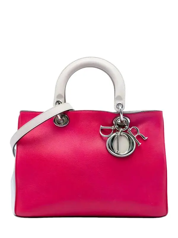 Dior Calfskin Leather Diorissimo Tote Satchel - Pink