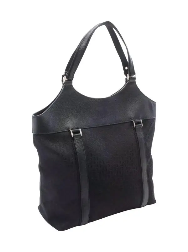 Dior Diorissimo Trotter Canvas Street Chic Tote Bag - Black