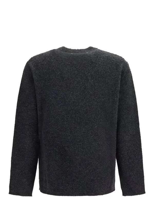 GOLDEN GOOSE Merino Wool Textured Sweater - Grey
