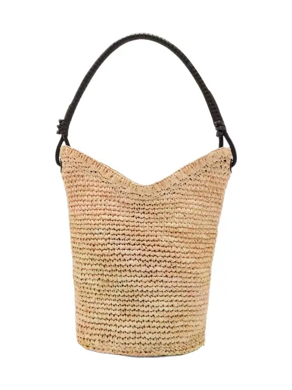 Staud Lani Woven Bucket Bag - Neutrals