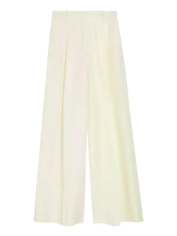 HEIRLOME Laurence Pleated Wide-leg Trousers - Neutrals