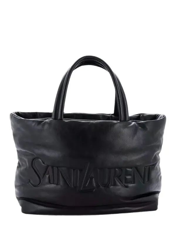 Saint Laurent Padded Leather Tote Bag - Black