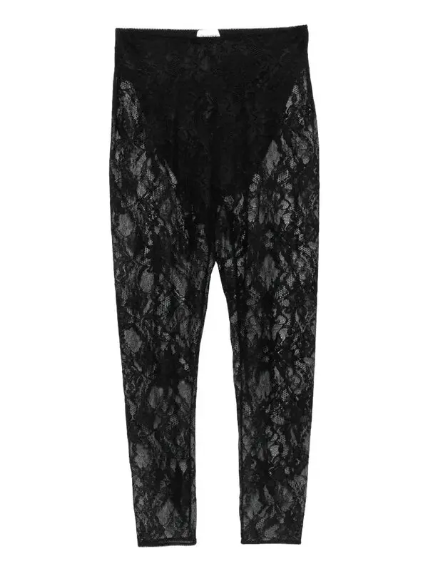 Andamane Loli Lace-panelled Cropped Trousers - Black