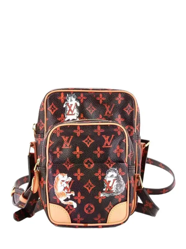 LOUIS VUITTON Paname Bag Set Limited Edition Catogram Canvas Crossbody Bag - Black