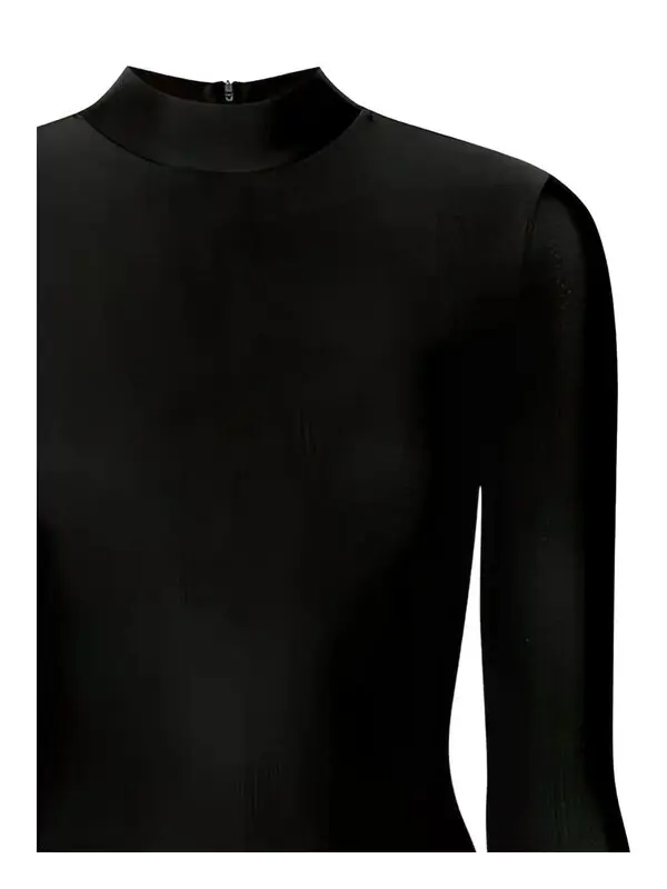 Lapointe Mock Neck Long Sleeve Bodysuit - Black