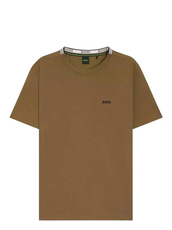 BOSS Logo-detail Crew-neck T-shirt - Green