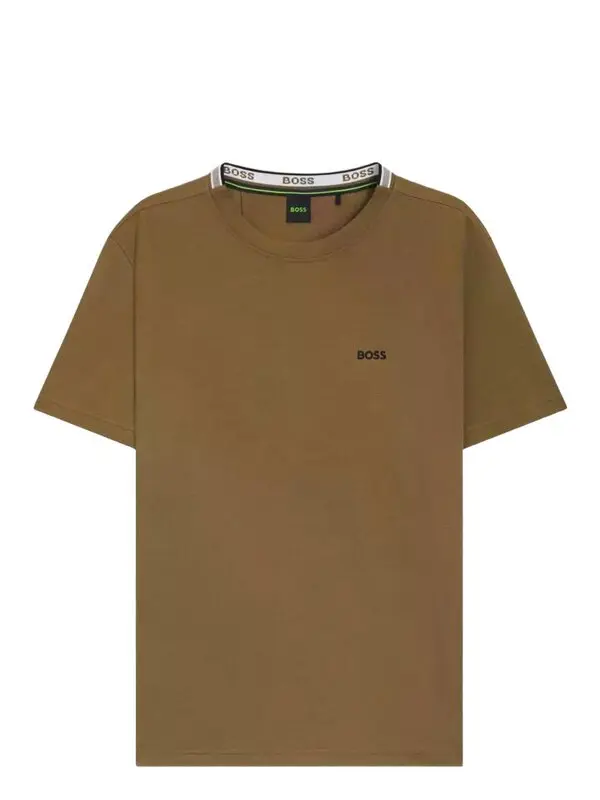 BOSS Logo-detail Crew-neck T-shirt - Green