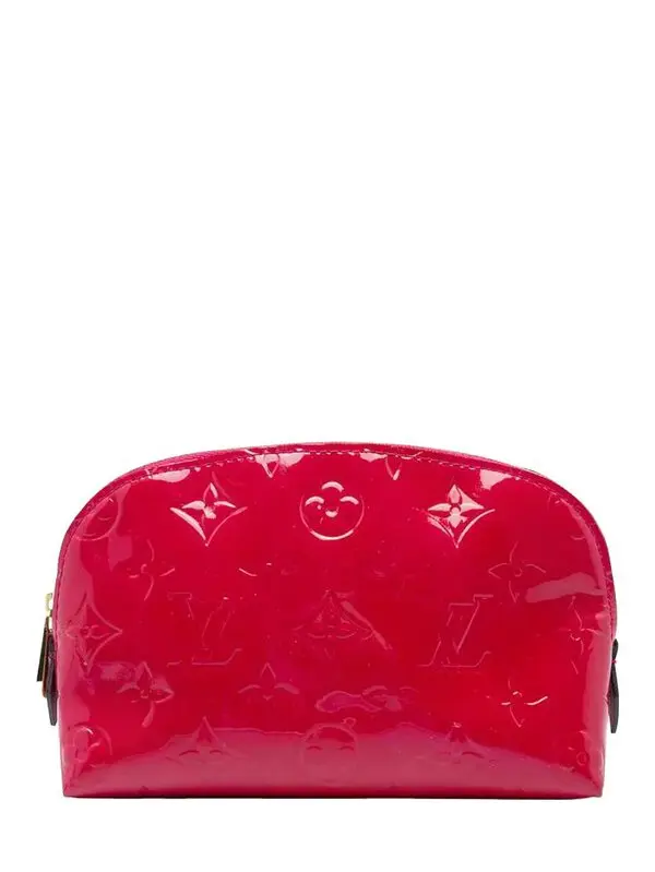 LOUIS VUITTON 2014 Monogram Vernis Cosmetic Pouch Vanity Bag - Red