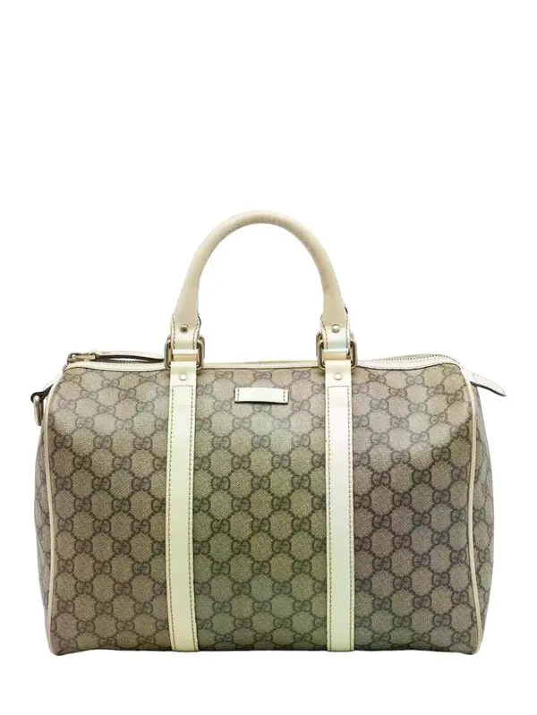 Gucci Gg Supreme Canvas Medium Boston Bag - White