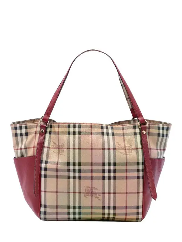 Burberry Haymarket Check Coated Canvas Canterbury Tote Bag - Neutrals